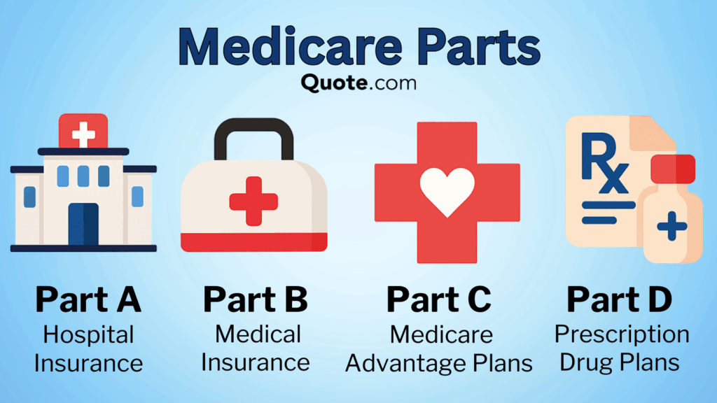 Medicare Parts A, B, C & D Explained (2026 Guide) | Quote.com